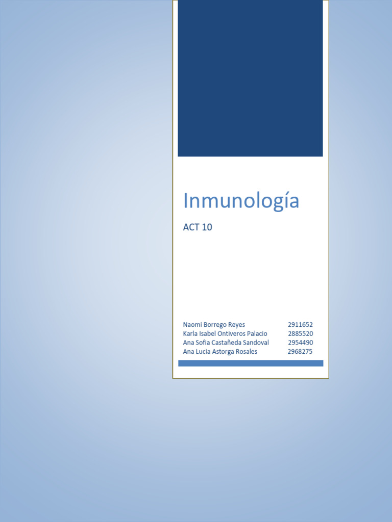 Act 10 de Inmuno | PDF | Sistema inmune | Citocina