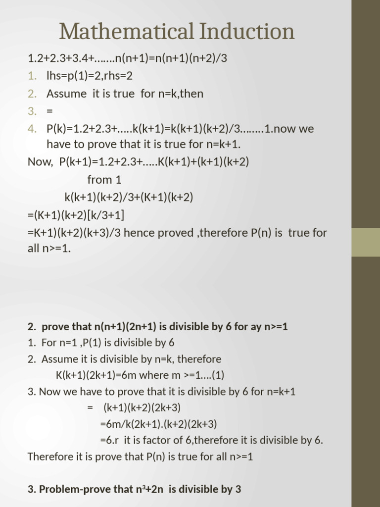 Mathematical Induction N Recurrence Relation | PDF | Teaching Methods ...