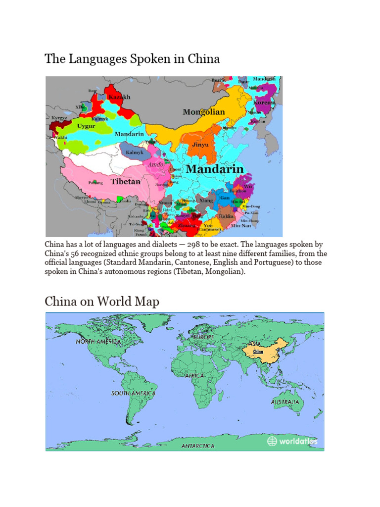 Languages and Dialects of China | PDF | Social Science | Foreign ...