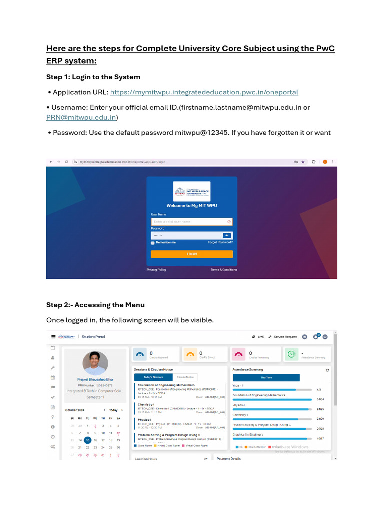 Process for Completion of University Core Subject | PDF