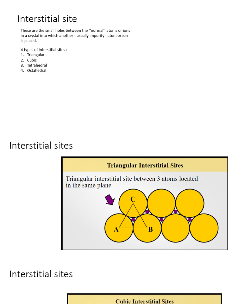 Lecture 4 - Interstitial Sites and Theoretical Bulk Density | PDF