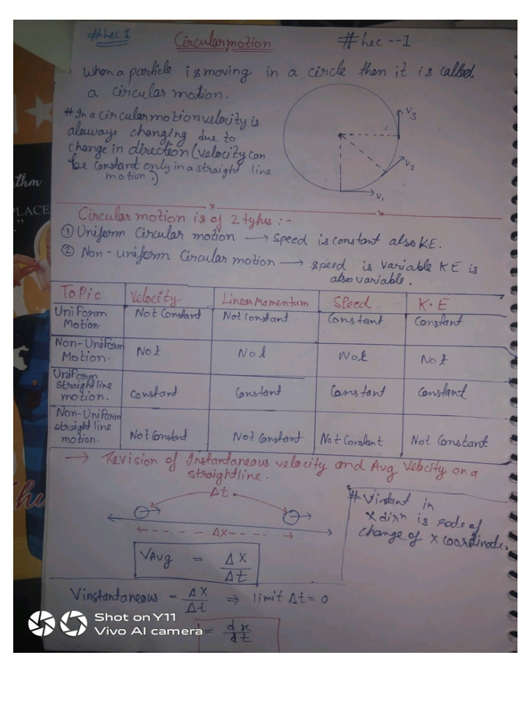 Circular Motion Lec 1 | PDF