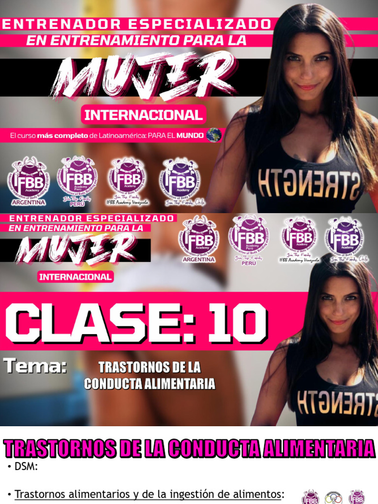 Clase 10 - Tca - Femenino | PDF | Desorden alimenticio | Salud mental