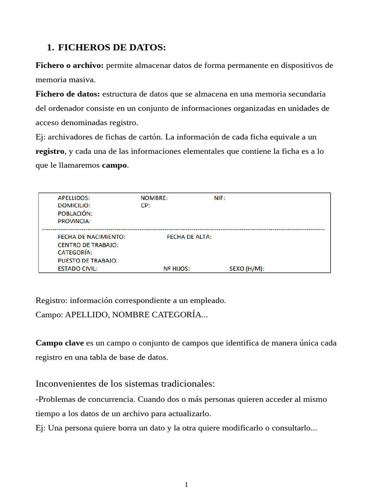 Resumen Base de Datos | PDF | Bases de datos | Archivo de computadora