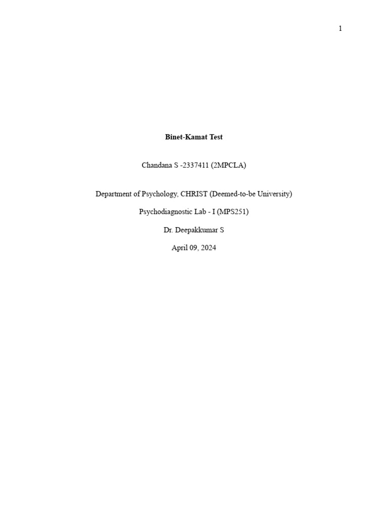 BKTReport | PDF | Intelligence Quotient | Intelligence