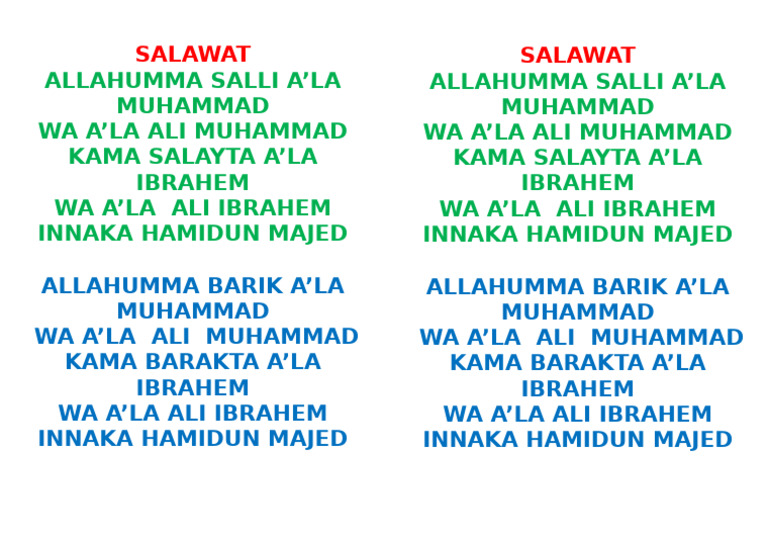 Salawat Nabi | PDF
