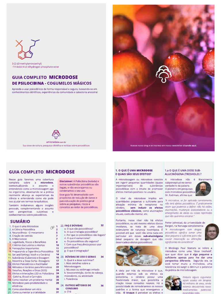 Guia Completo de Microdose Psilocibina - A Microdose Blog | PDF ...