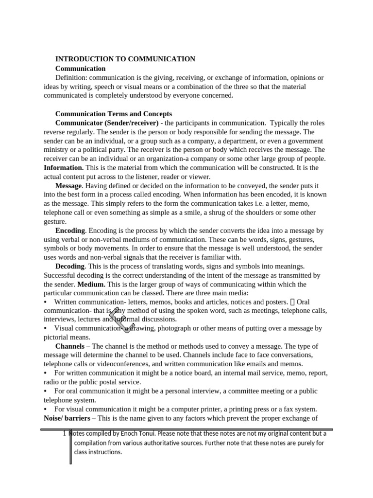 Communication Skills Word_091542-1 | PDF | Nonverbal Communication ...