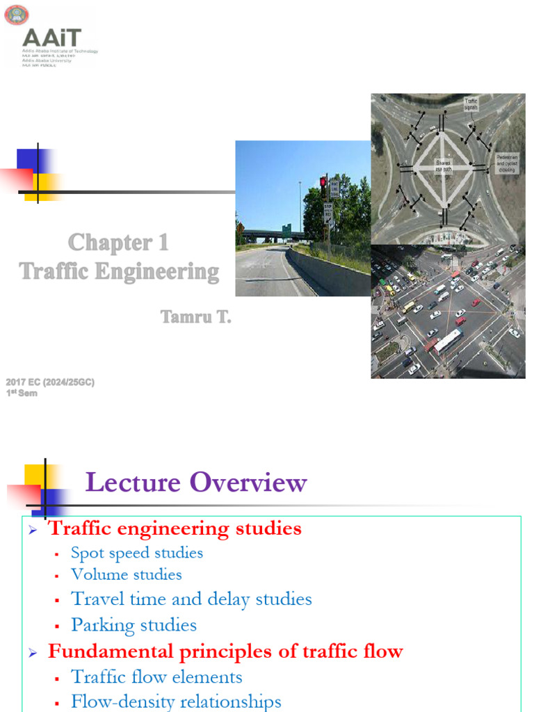 Traffic Eng. Chap 1 | PDF | Sample Size Determination | Traffic