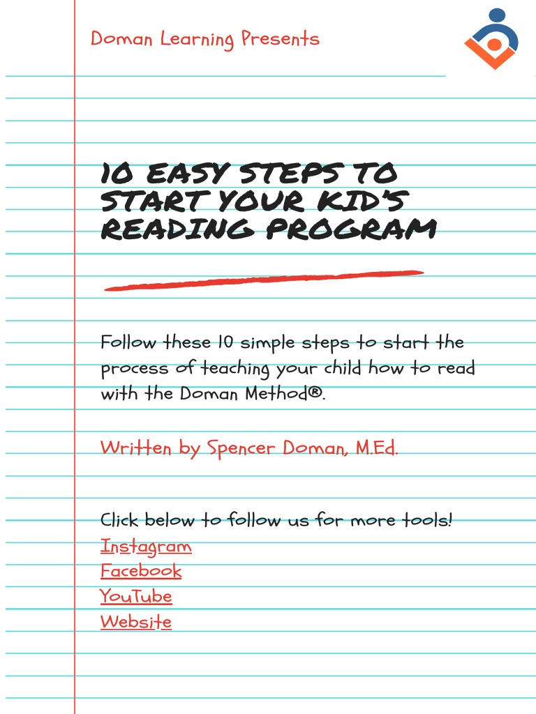 Ebook 10 EASY Steps To Start Your Kid's Reading Program | PDF