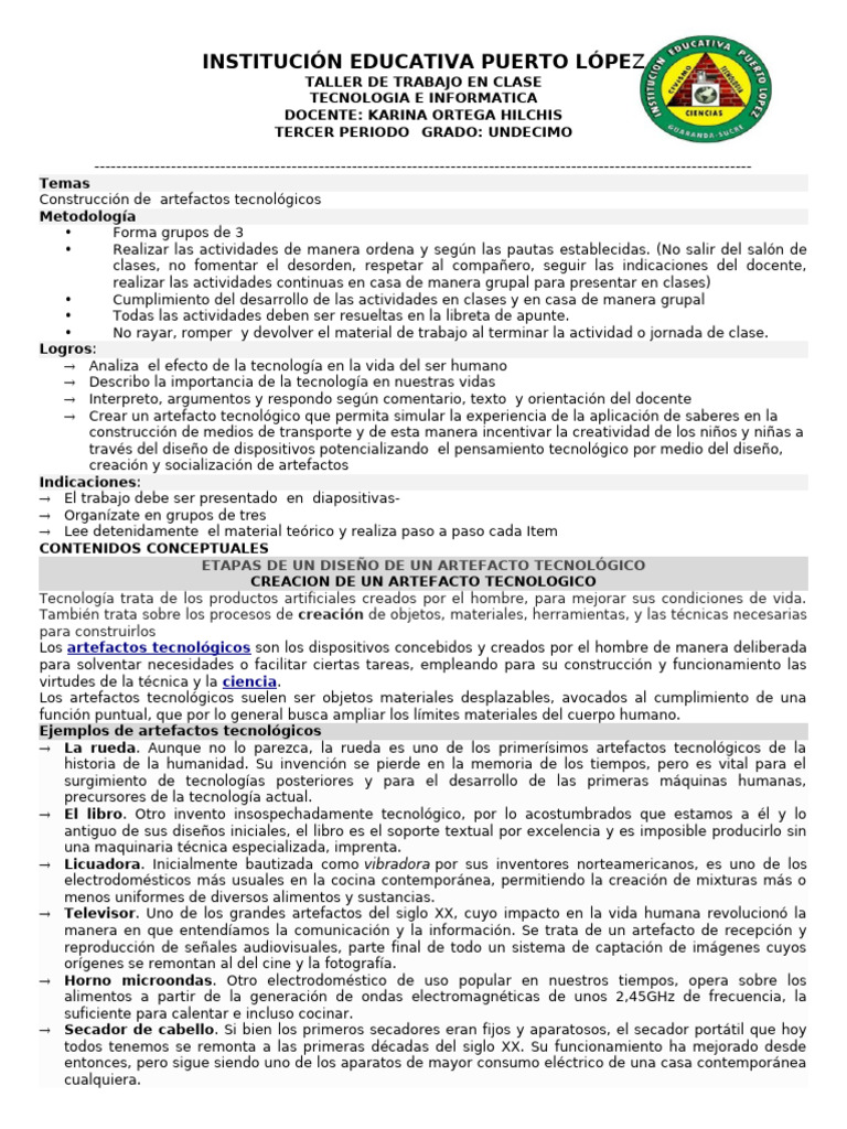 taller grado UNDECIMO IMPRIMIR | PDF | Diseño