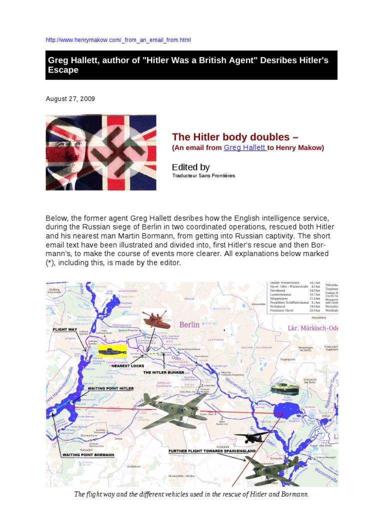 The Hitler Escape | PDF | Adolf Hitler | Nazi Germany