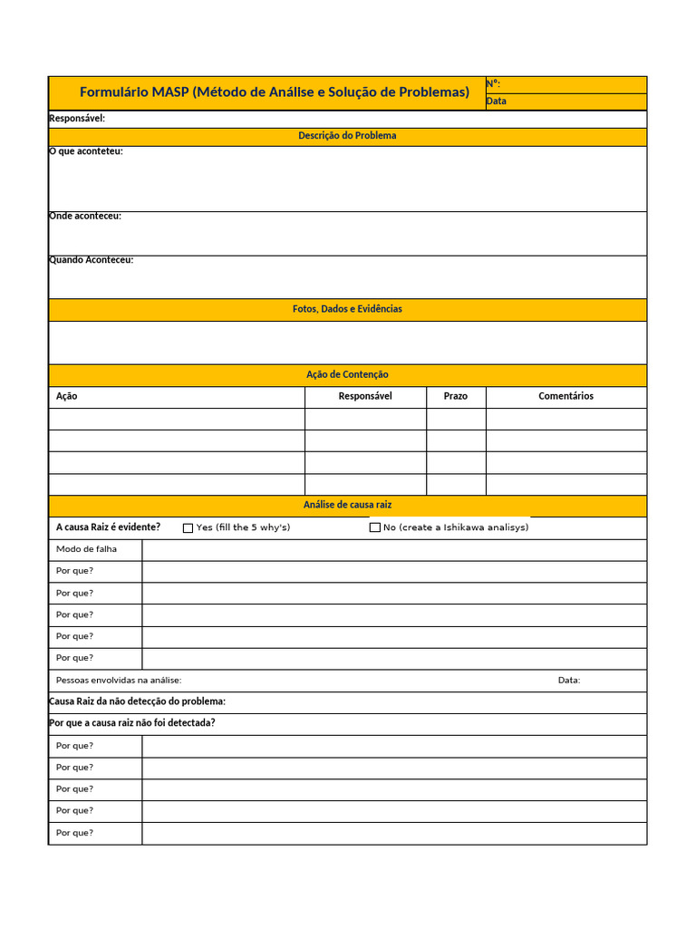 Formulário MASP | PDF