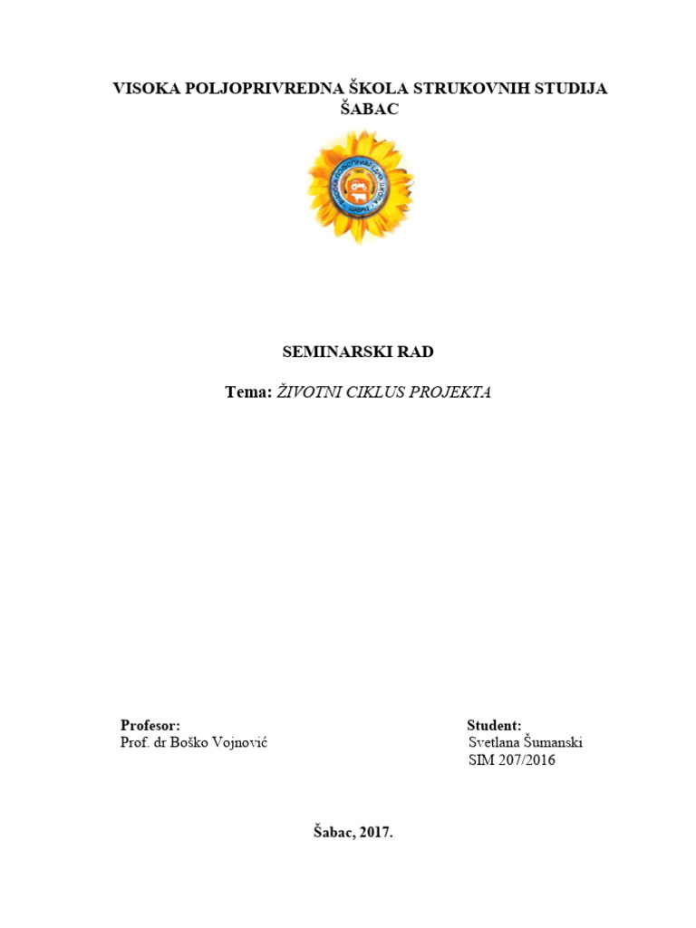 Upravljanje Projetima CECA | PDF