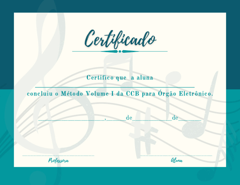 Certificado de Conclusão CCB Órgão | PDF