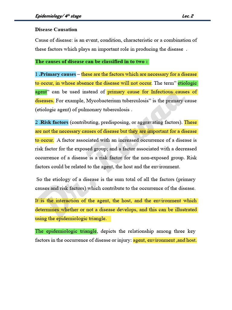 Lec 2 Pdf Preventive Healthcare Epidemiology