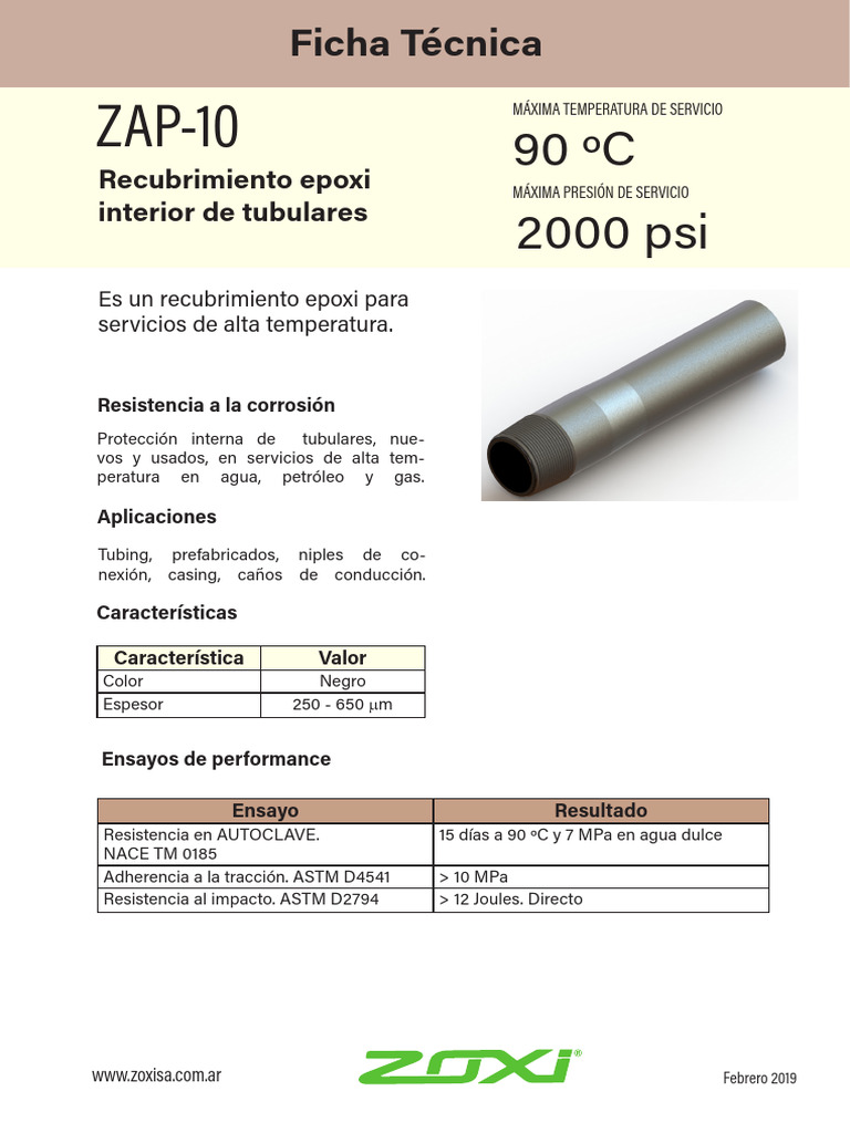 Ficha técnica zap-10 | PDF