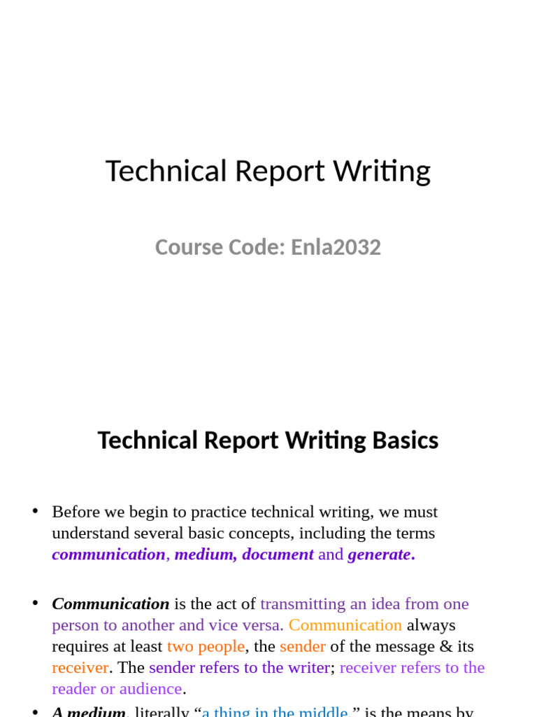 Technical Report Writing | PDF | Memorandum | Résumé