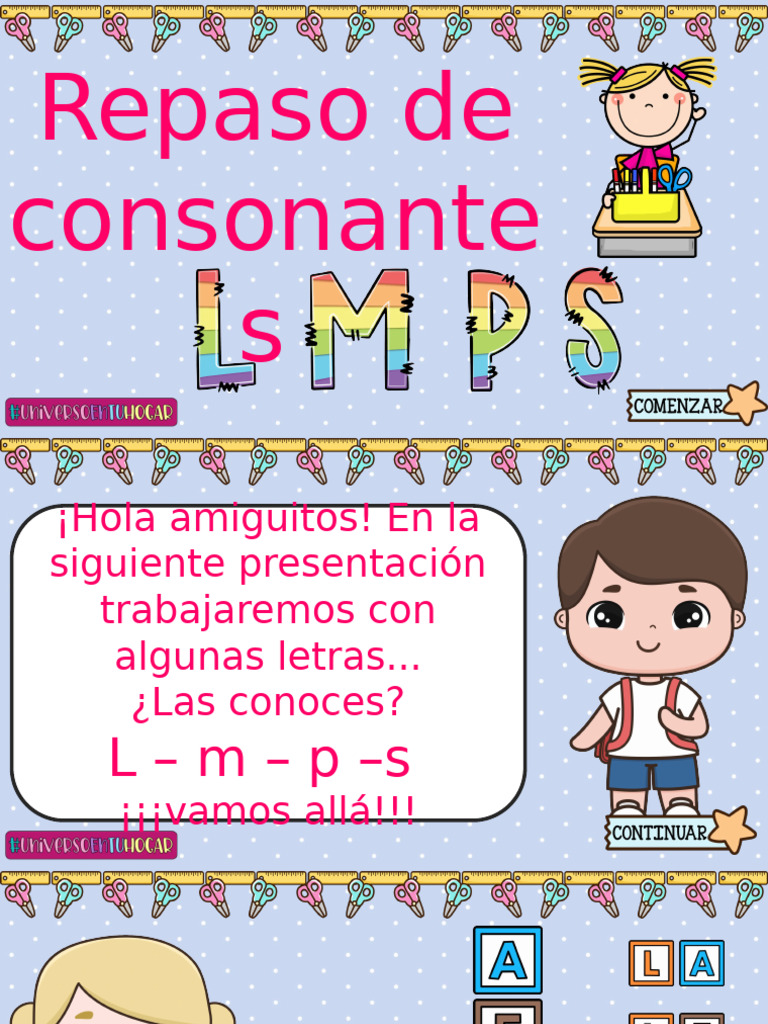 5.- UETH - Presentación - Repaso de consonantes - LMPS (1) | PDF