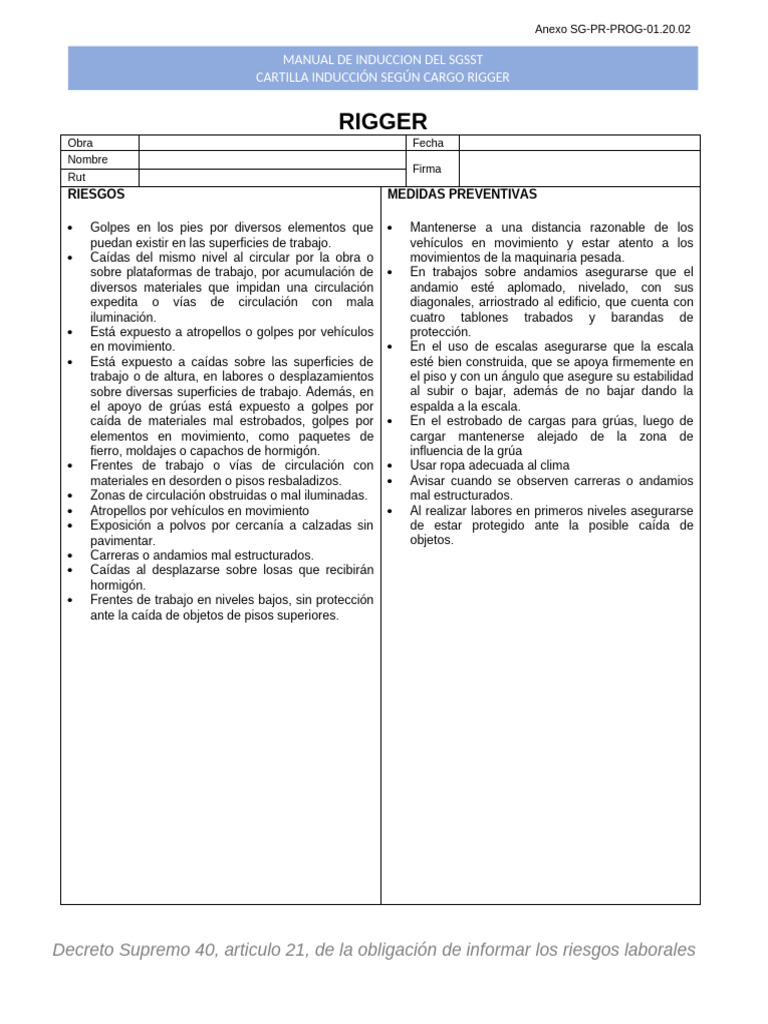 Seguridad y Prevención para Riggers | PDF