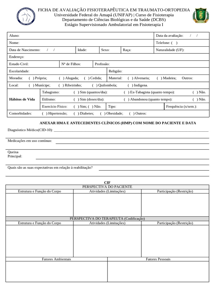 Cópia de FICHA DE AVALIAÇÃO FISIOTERAPÊUTICA EM TRAUMATO-ORTOPEDIA ...