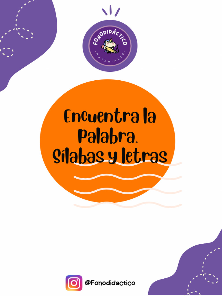 Encuentra La Palabra Sílabas y Letras | PDF