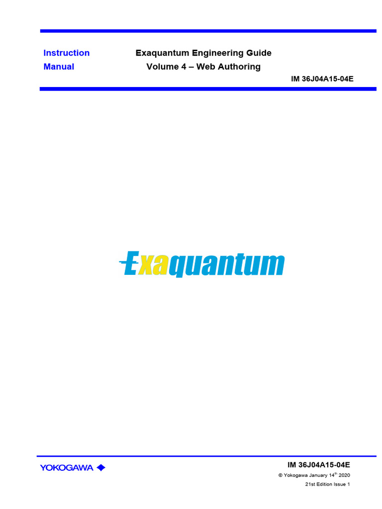 Exaquantum Engineering Guide Vol 4 | PDF | World Wide Web | Internet & Web