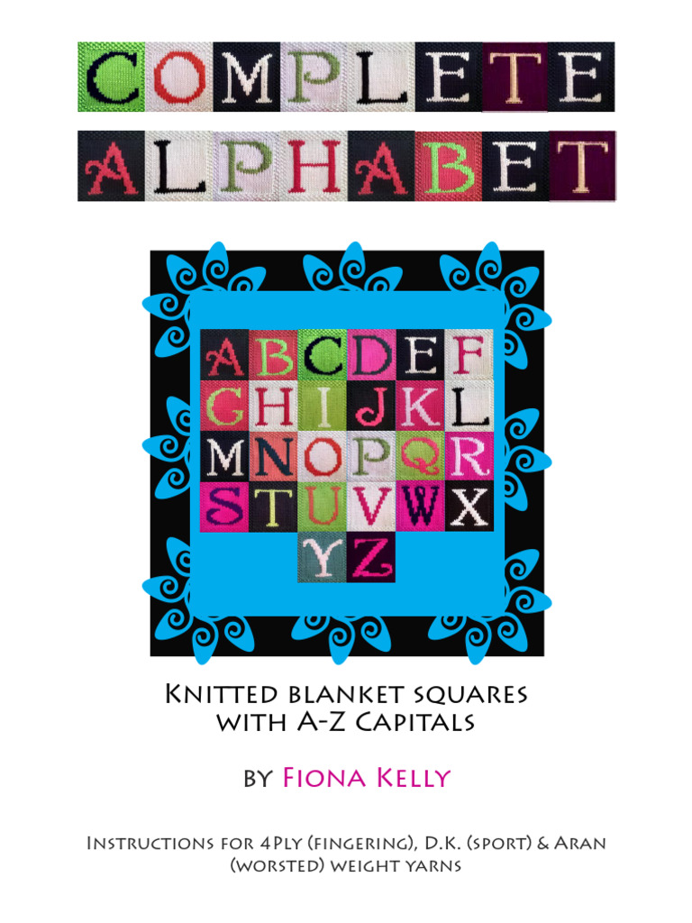 AAA AAA AAA: Knitted Blanket Squares With A-Z Capitals | PDF | Knitting ...