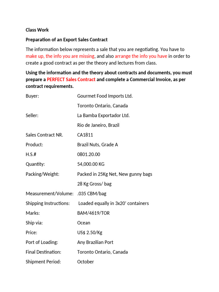 Preparation of an Export Ttg | PDF