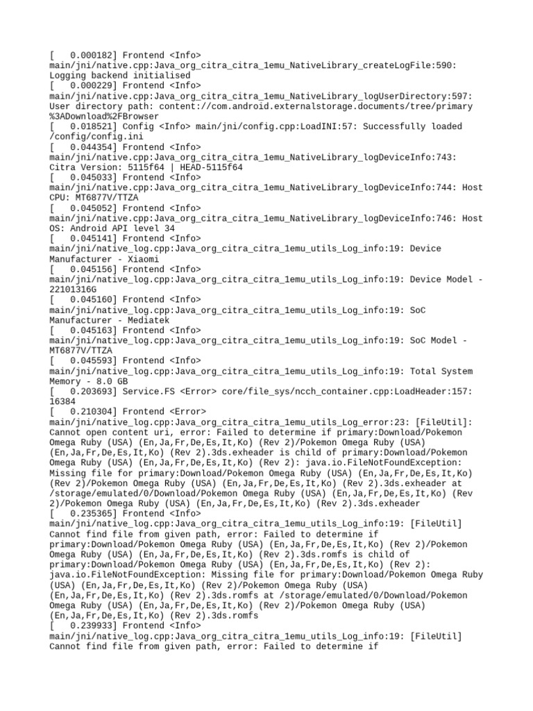 Citra Log - Txt.old | PDF | Computing | Computer Architecture