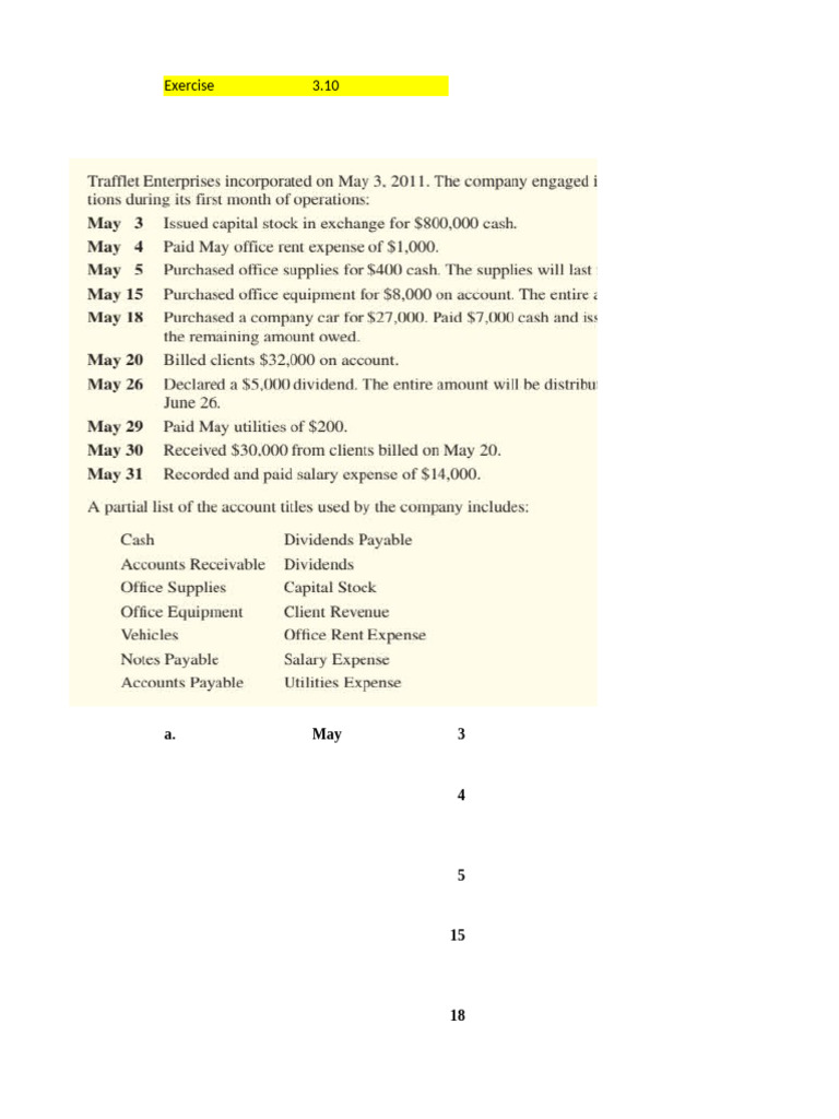 Acct 201 Ch 3 Solutions | PDF | Debits And Credits | Expense
