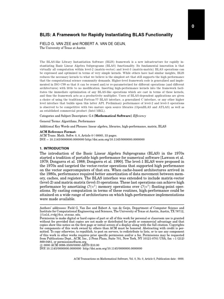 Blis1 Toms Rev3 | PDF | Matrix (Mathematics) | Linear Algebra