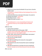 The BEATLES WORKSHEET 1 | PDF