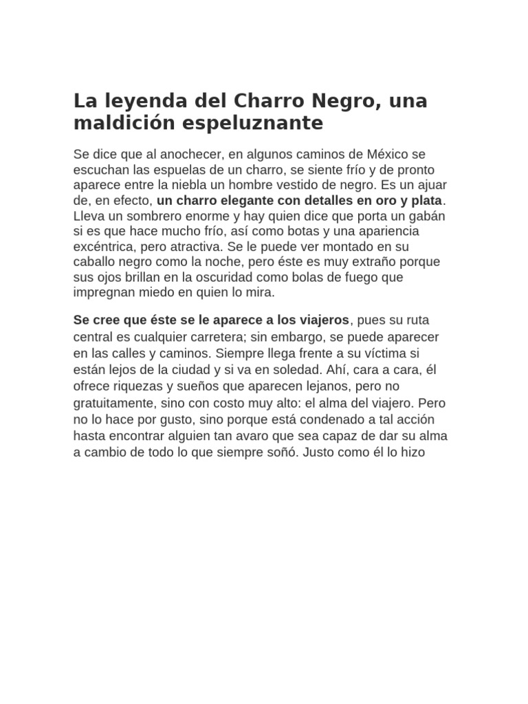 La Leyenda Del Charro Negro | PDF