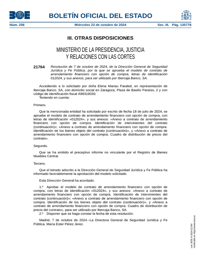 BOE-A-2024-21764 | PDF | Interés | Tasa de porcentaje anual