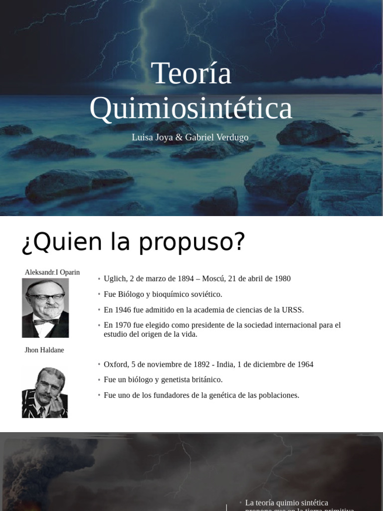 Teoría Quimiosintética | PDF