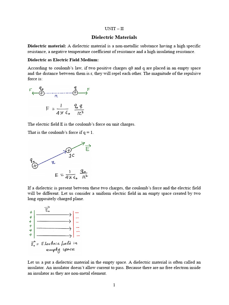 Unit-2 Notes.docx (5) | PDF | Dielectric | Ferroelectricity