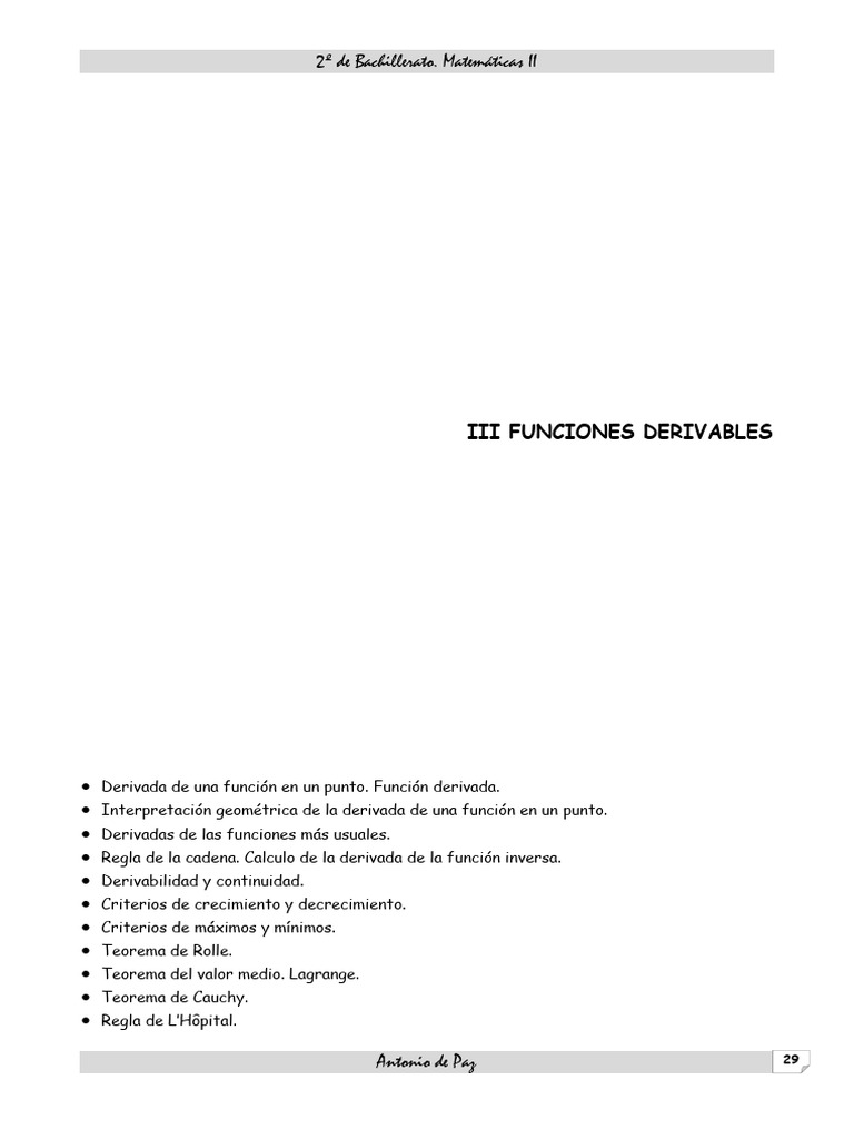 Derivadas y Funciones Derivables en Matemáticas | PDF | Derivado ...
