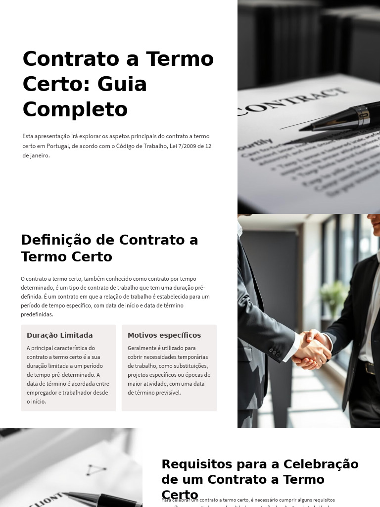 Contrato A Termo Certo Guia Completo 1 | PDF | Pessoal (trabalho) | Salário