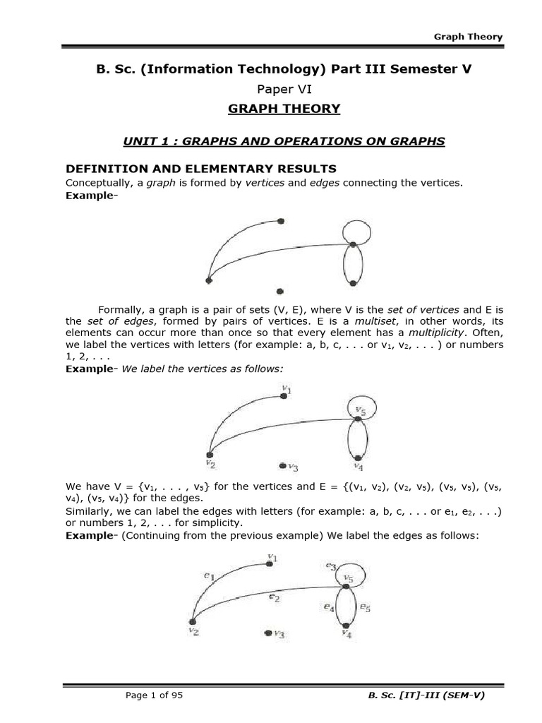 Graph Theory - IT Sem-V | PDF | Vertex (Graph Theory) | Graph Theory