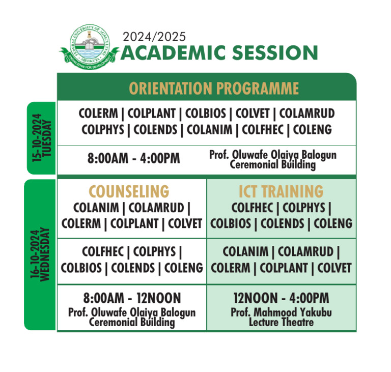 2024 Orientation Schedule | PDF