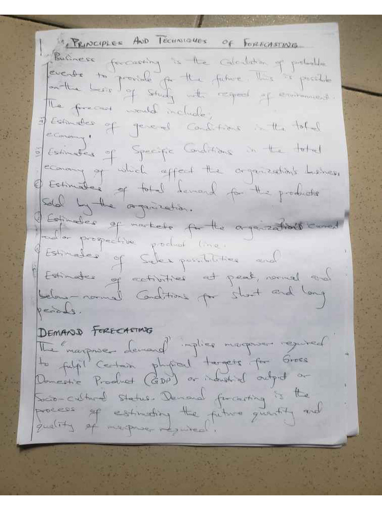 Eng 405 Principles and Techniques of Forecasting | PDF