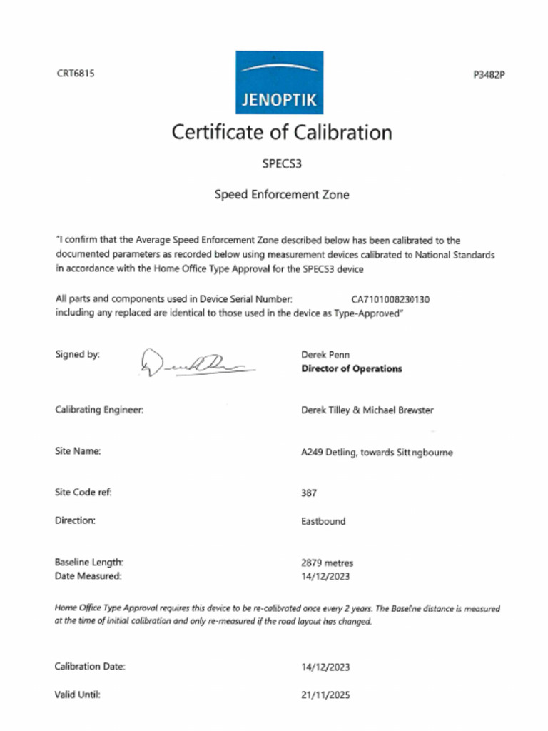 Calibration Certificate | PDF