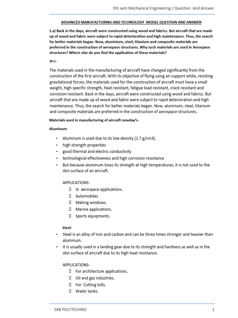 Amt Model Paper With Answers | PDF | Nondestructive Testing | Sintering