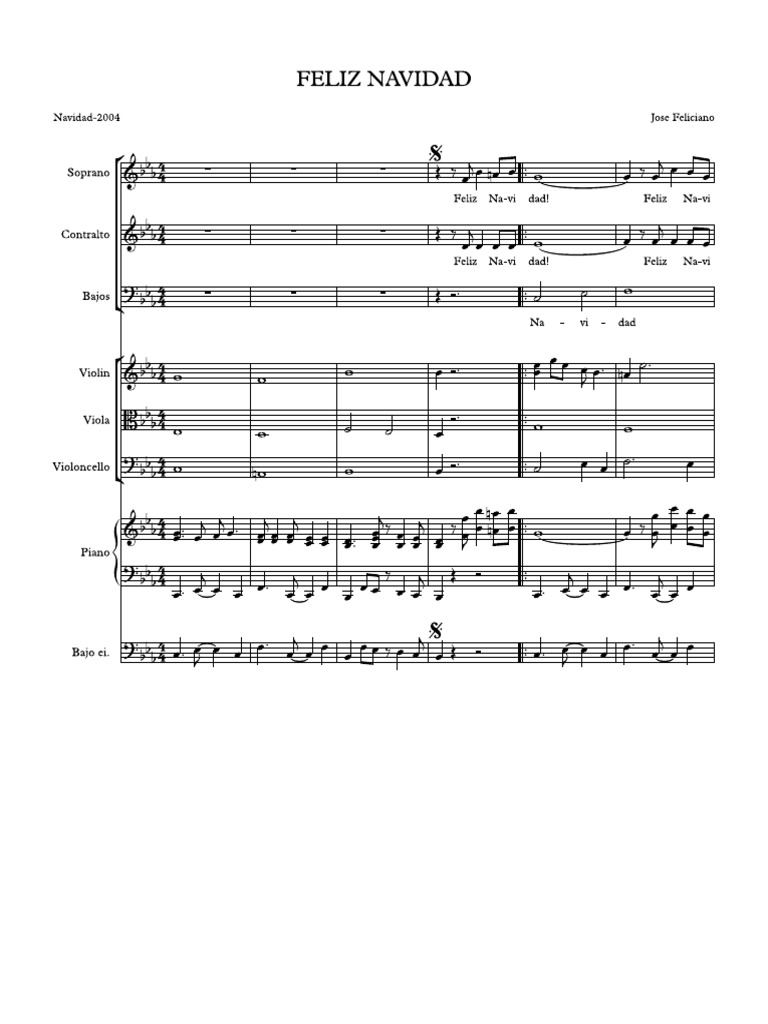 Feliz Navidad Coro HAZ | PDF