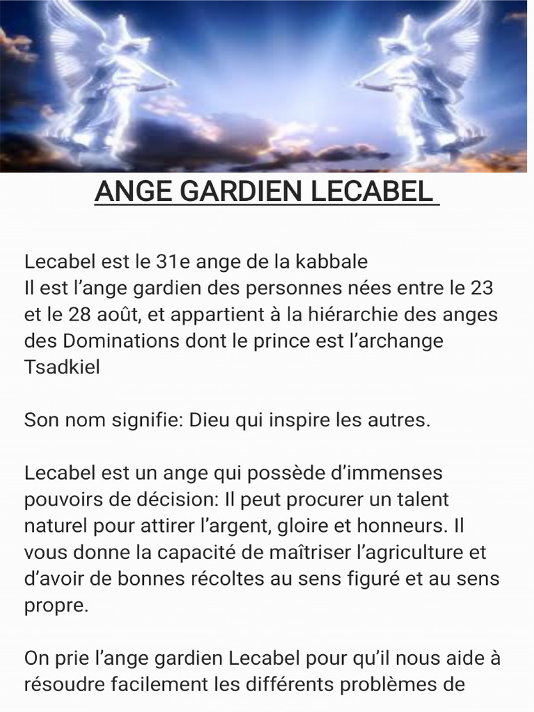 ANGE GARDIEN LECABEL | PDF