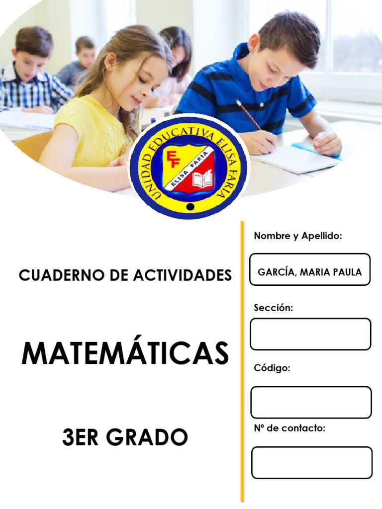 Cuaderno Matemáticas 3er Grado | PDF | Conjunto (Matemáticas) | Número natural