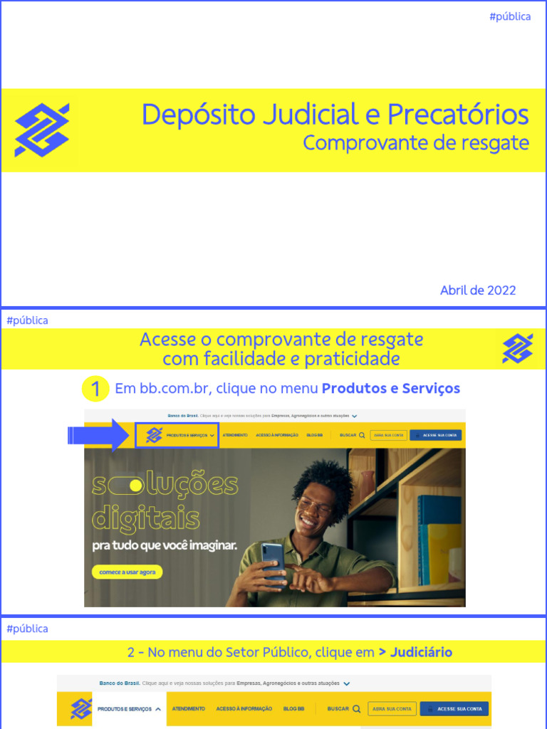 Comprovante de Resgate de Depósito Judicial Abril de 2022 2 | PDF