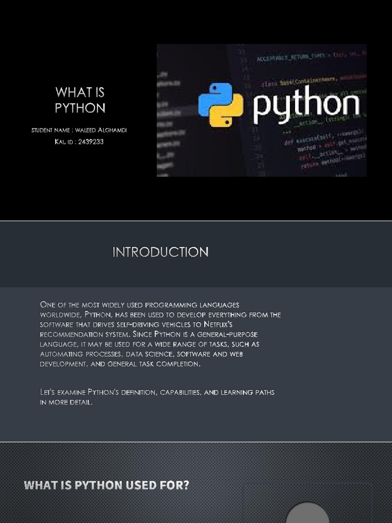 What Is Python 1 | PDF | Python (Programming Language) | Computer Programming