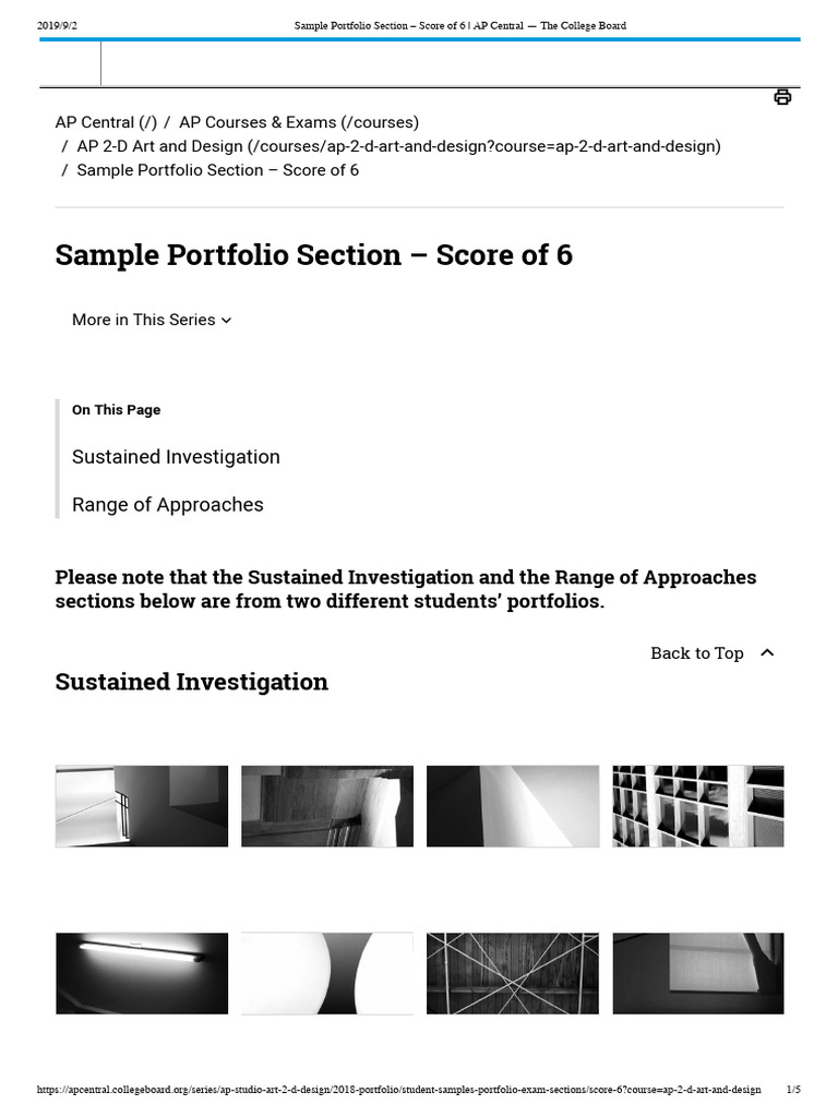 Sample Portfolio Section - Score of 6 | PDF | Image | Composition ...